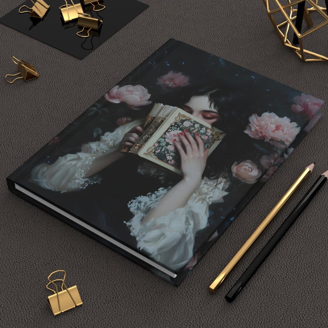Dark Academia Journal | Gothic Fairycore Notebook | Romantic Floral ...