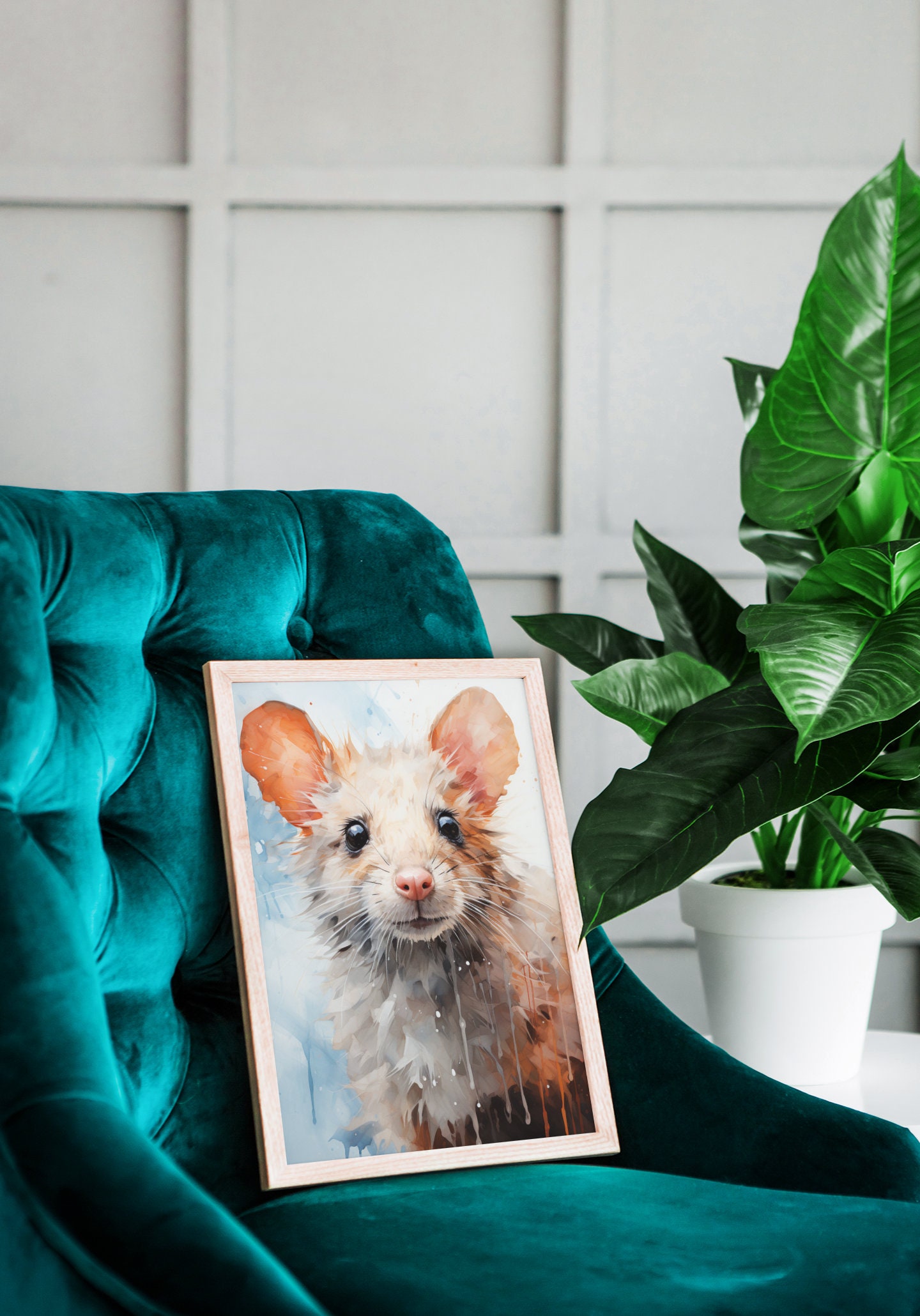 Watercolor Rat Vertical Poster Print Dark Academia Print Wall - Etsy