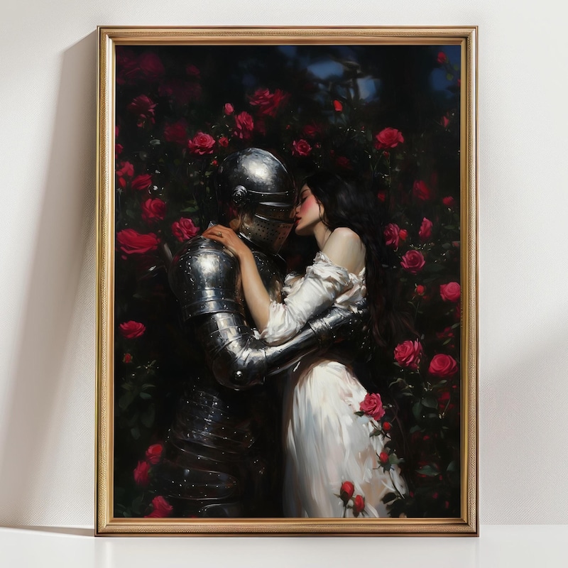 Princess and Knight Painting - Etsy