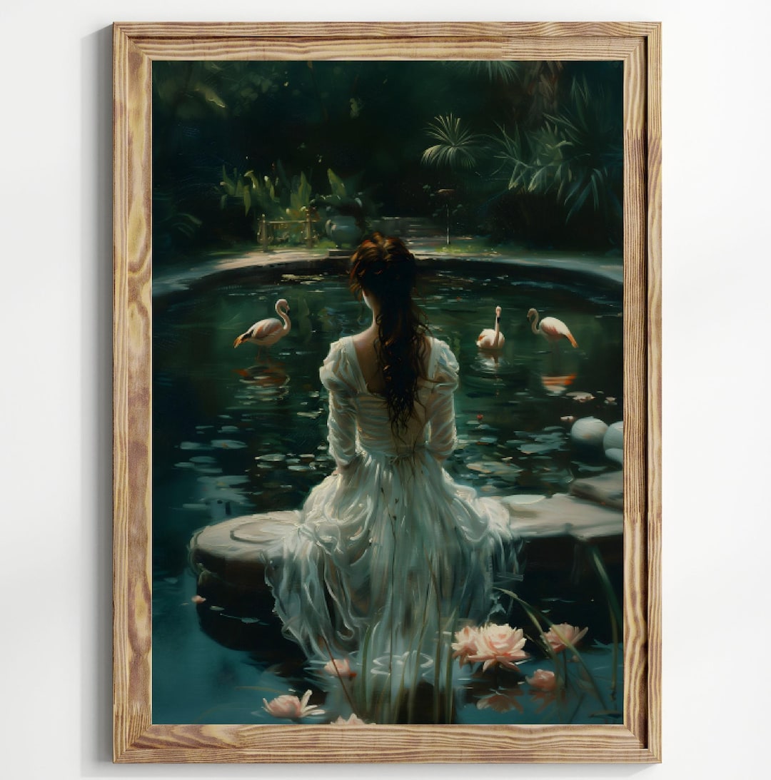 Dark Academia Print - the Pond, Goth Moody Victorian Wall Art, Dark ...