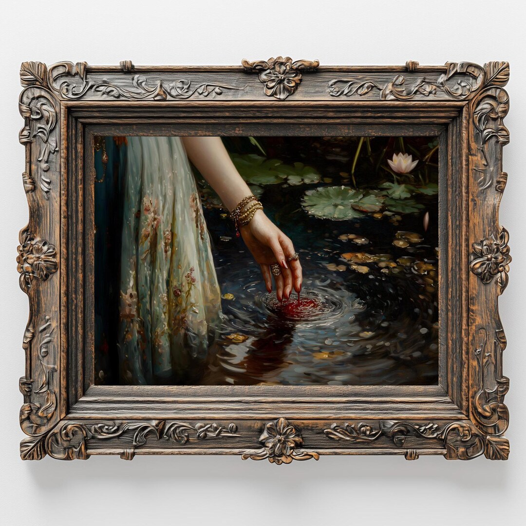 Lady Macbeth Bloody Hands Painting Dark Gothic Home Decor, Dark ...