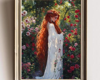 Persephone Ancient Greek Mythology Art Print, Dark Academia Wall Décor ...