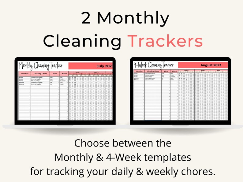 Cleaning Checklist Spreadsheet, Home Cleaning Schedule, Google Sheets ...