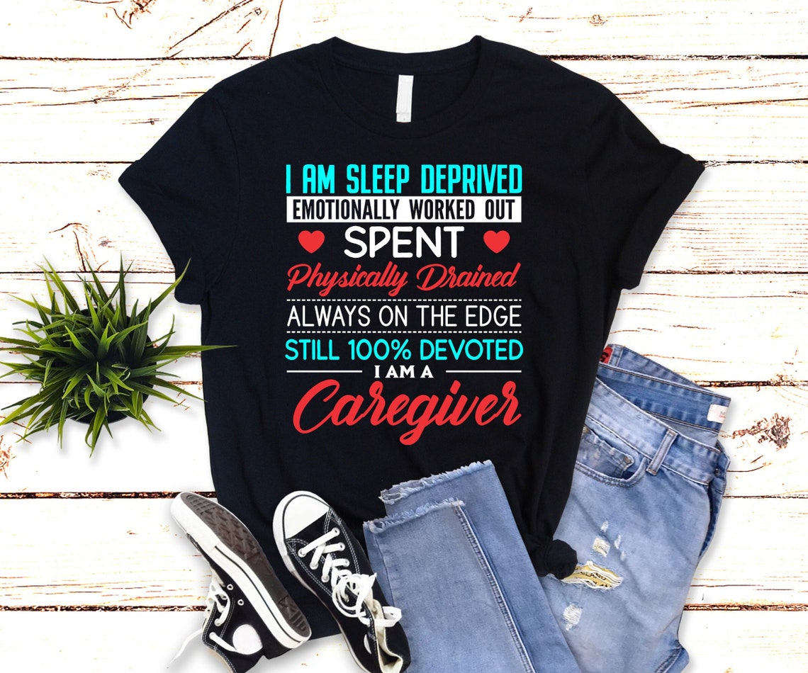 Devoted Caregiver T Shirt for Women, Funny Gift for Nurses, Nanny Shirt ...