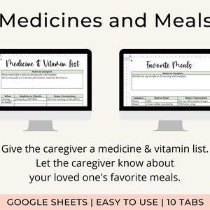 Caregiver Checklist Spreadsheet Template, Caregiver Log Google Sheets ...