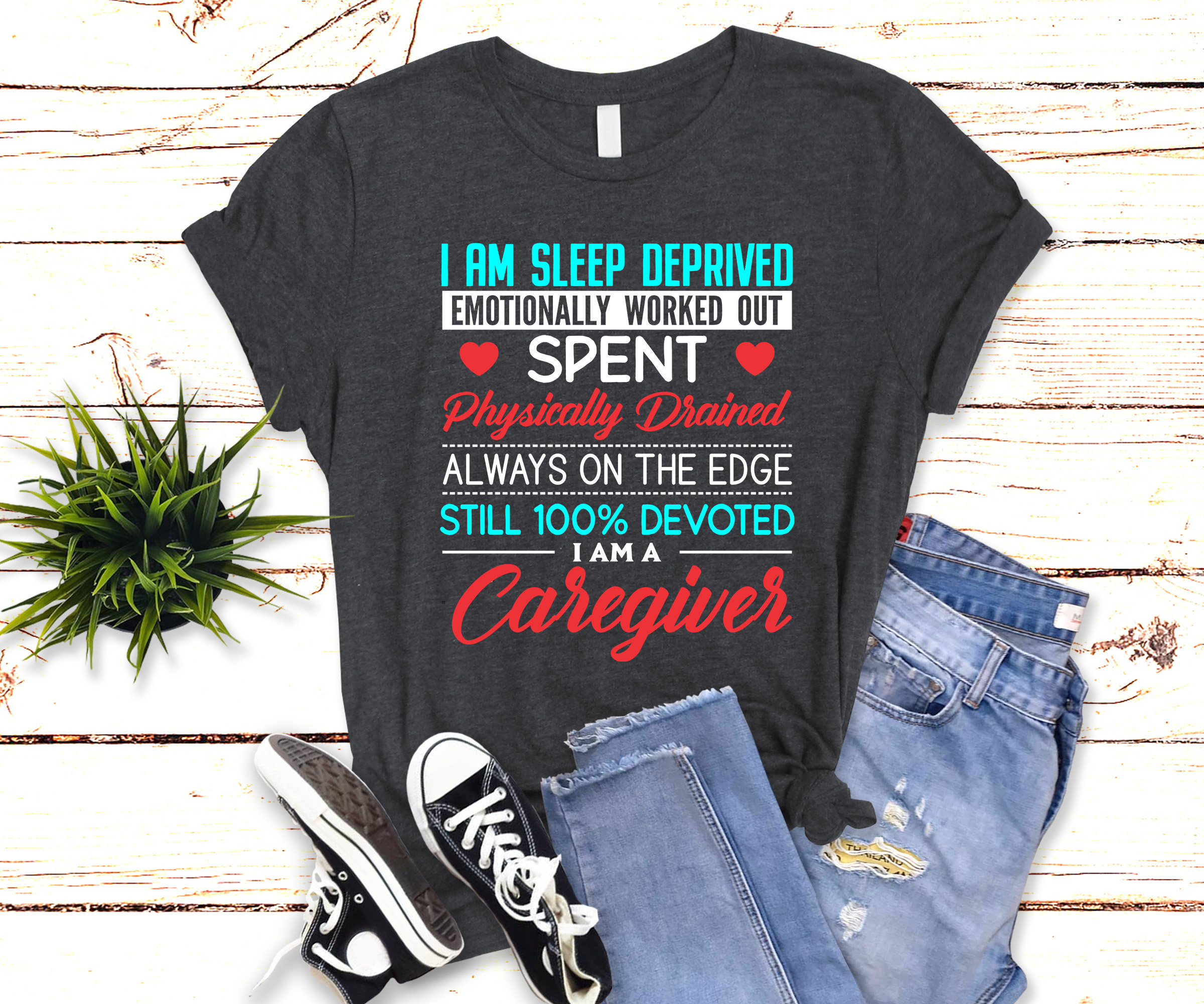 Devoted Caregiver T Shirt for Women, Funny Gift for Nurses, Nanny Shirt ...