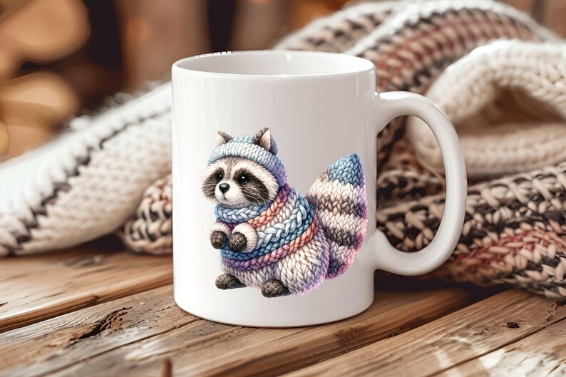 Cute Raccoon Art Woodland Animals Series, Raccoon Clipart, Forest ...