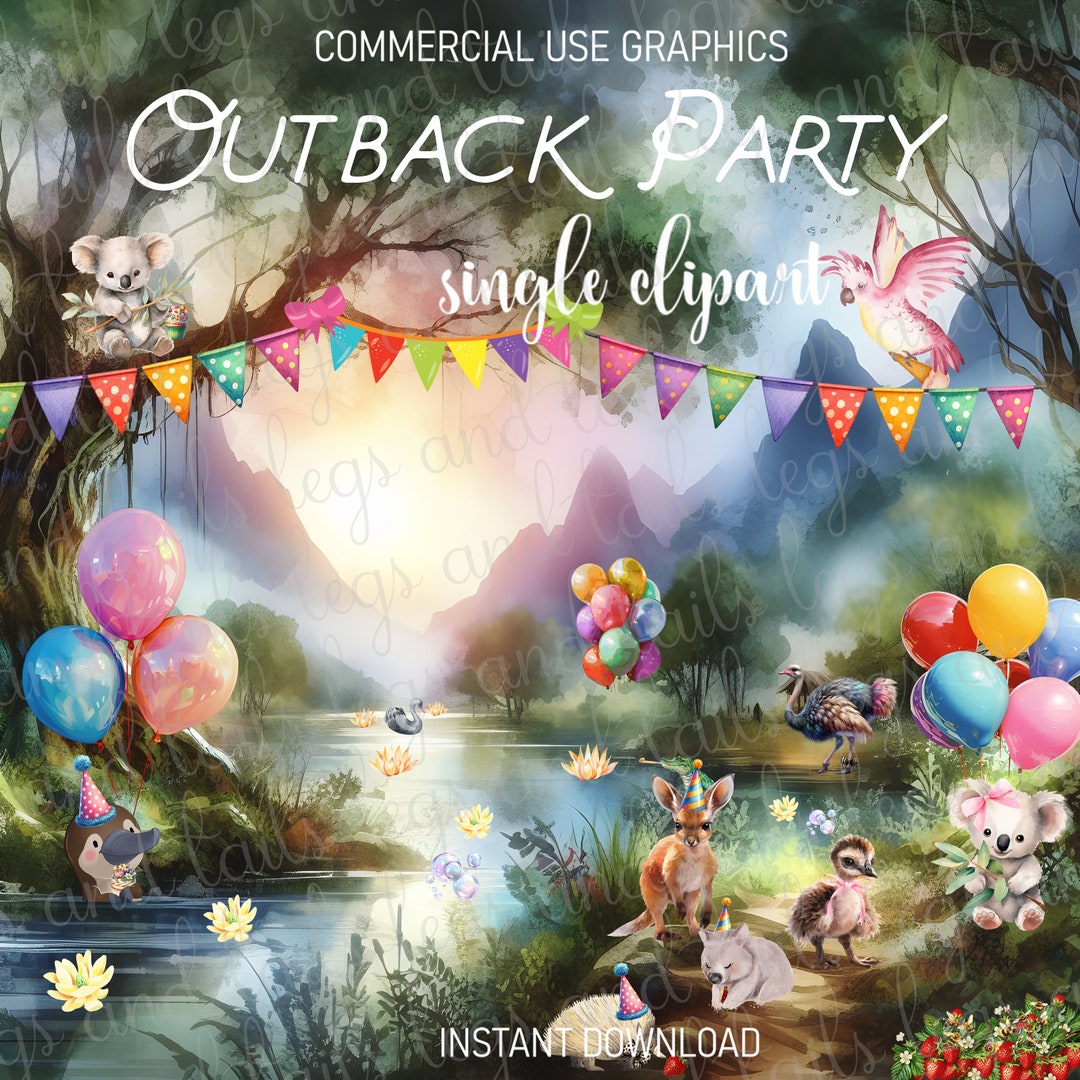 Outback Party, Australian Animals, Cute Animals, Party, SINGLE CLIPART ...