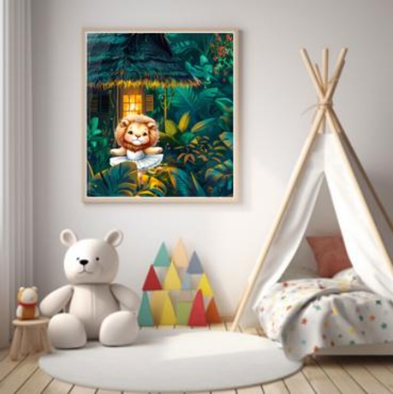 Jungle Ballet, Ballerina Lioness Print, Cute Lioness, Wild Animal Art ...