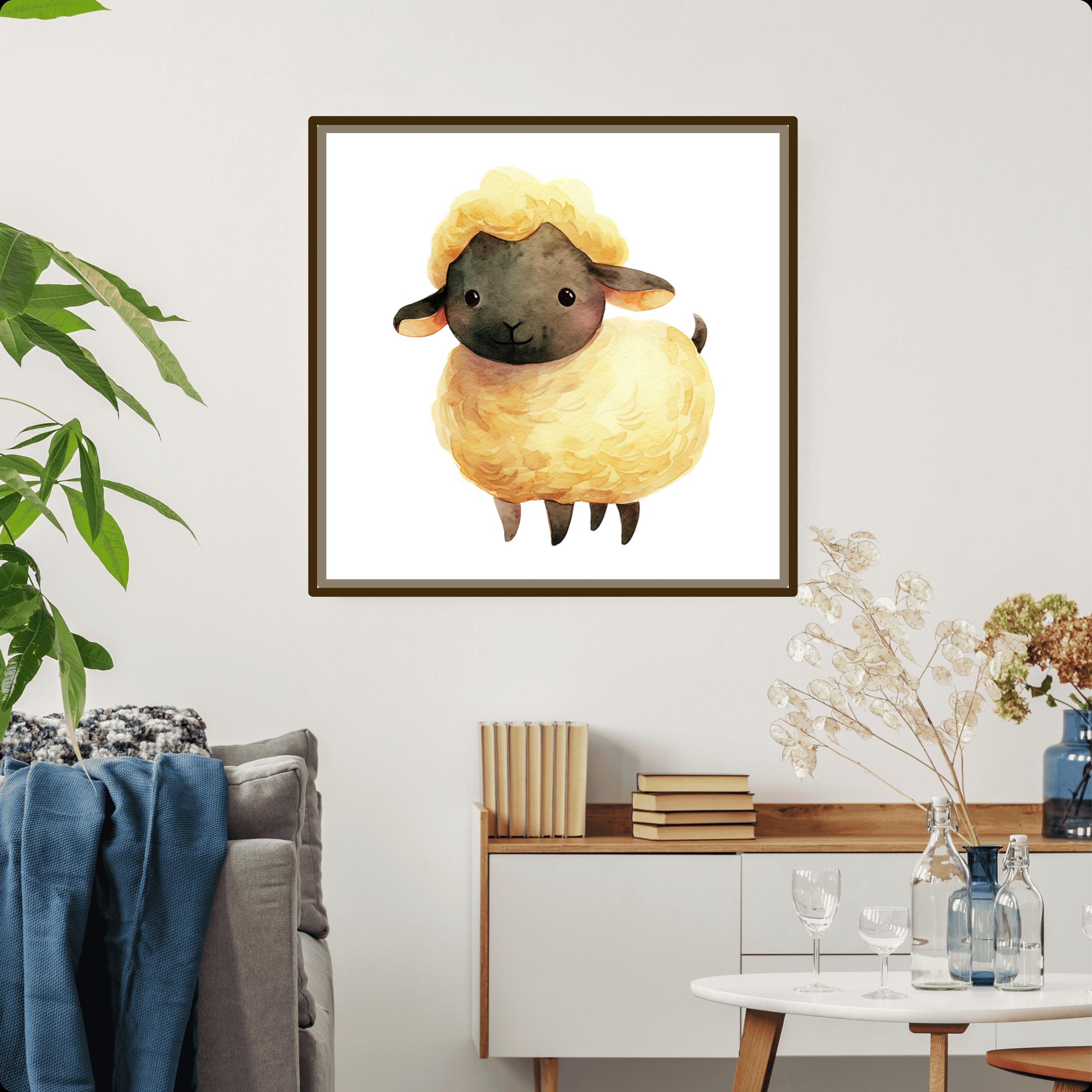 Baby Sheep, SINGLE CLIPART, Cute Animal, Farm Animal, Little Lamb, Baby ...