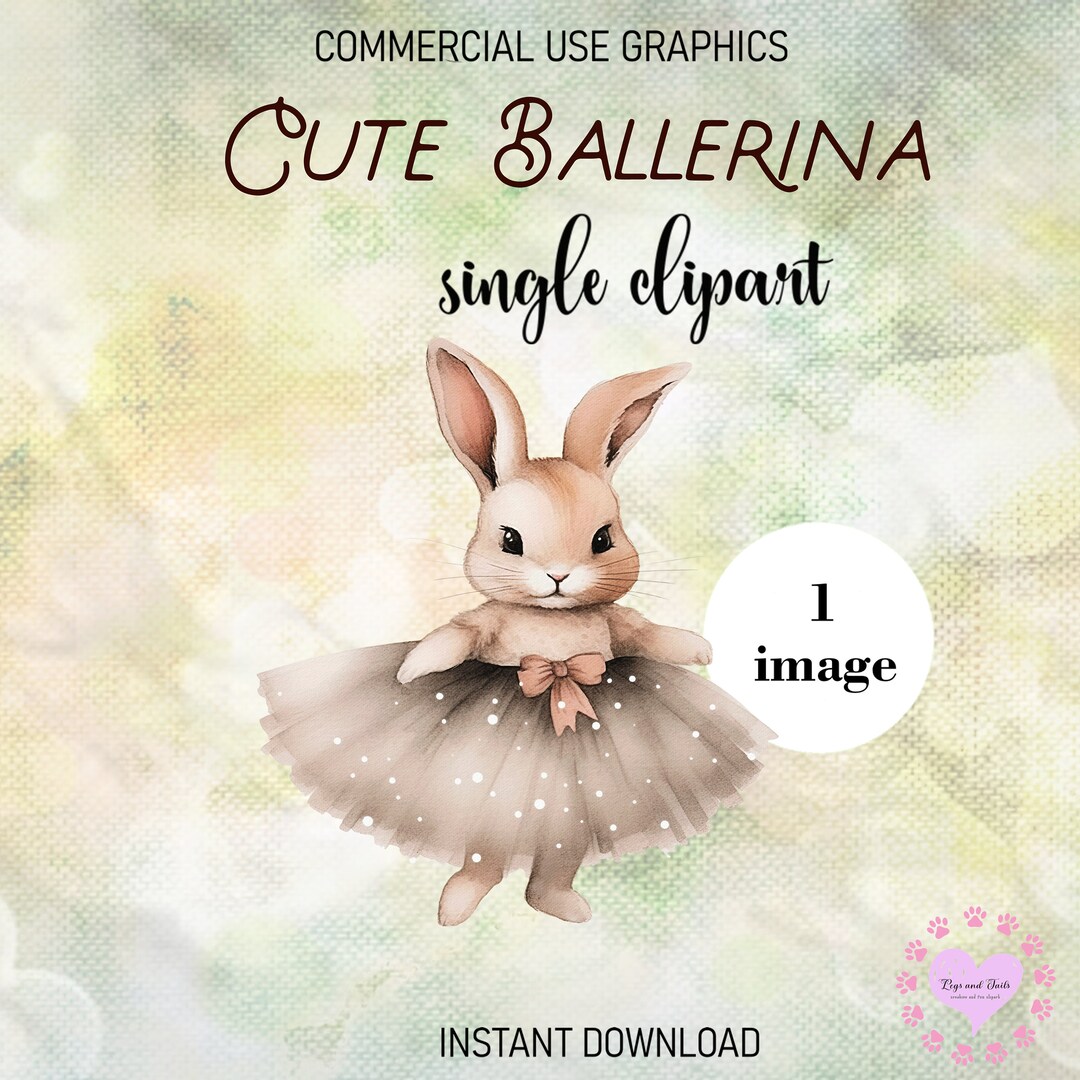 Cute Ballerina Bunny, Tutu, Ballet, Ballerina, Rabbit, Watercolor ...