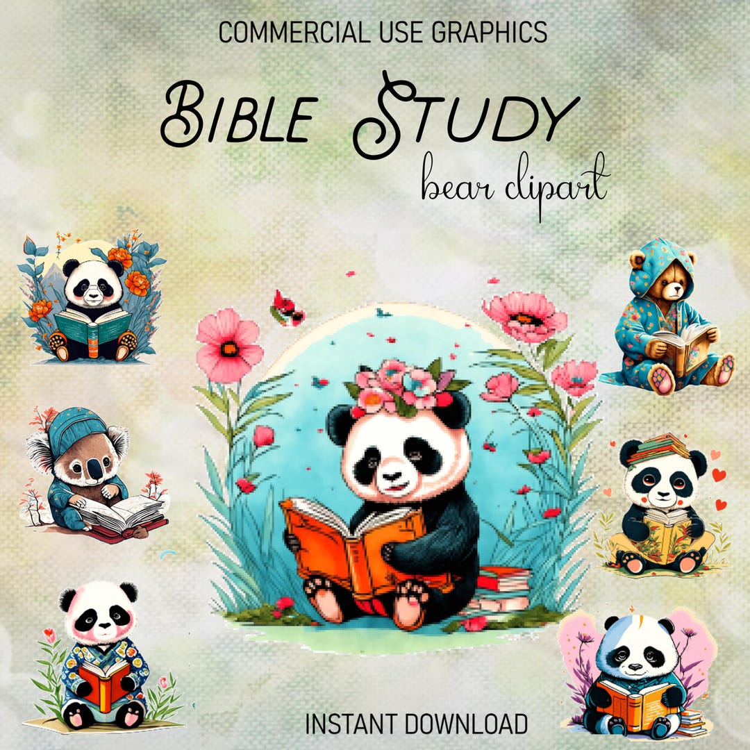 Bible Study Series Bear Clipart. Bible Study, Christian, Study, Bible ...