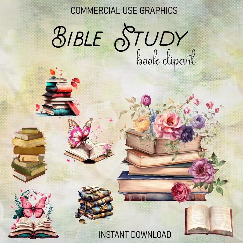 Bible Study Series Book Clipart, Bible Studying, the Bible, Books ...