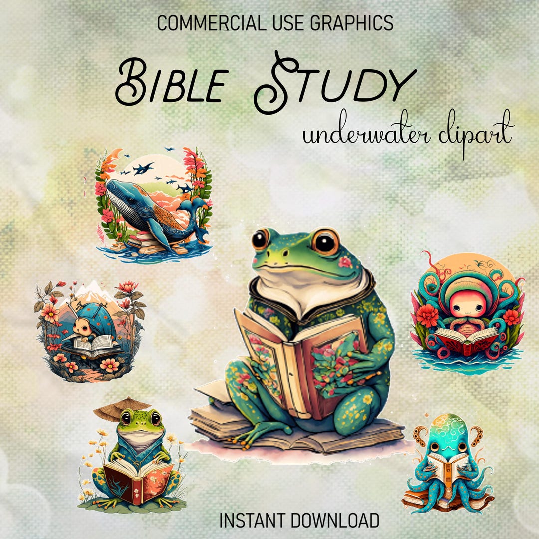 Bible Study Underwater Creatures Clipart – Christian Ocean Animals ...