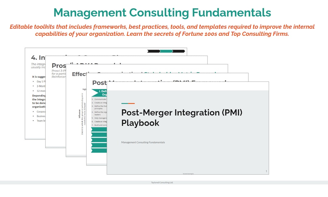 Management Consulting Fundamentals: Post-merger Integration Playbook - Etsy