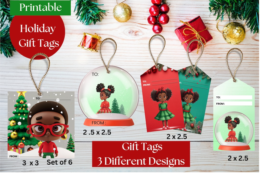 Printable Christmas Gift Tags for Kids Christmas Gift Tags - Etsy