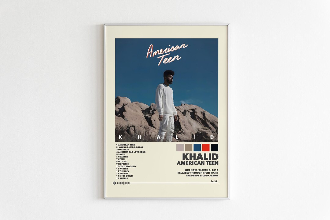 Khalid Poster / American Teen / Album Cover Poster Poster Print Wall ...