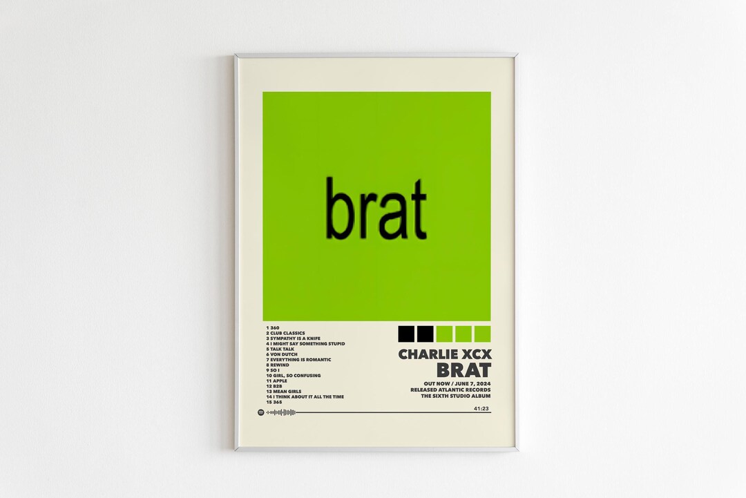 Charlie XCX Posters / Brat Poster, Tracklist Album Cover Poster, Print ...