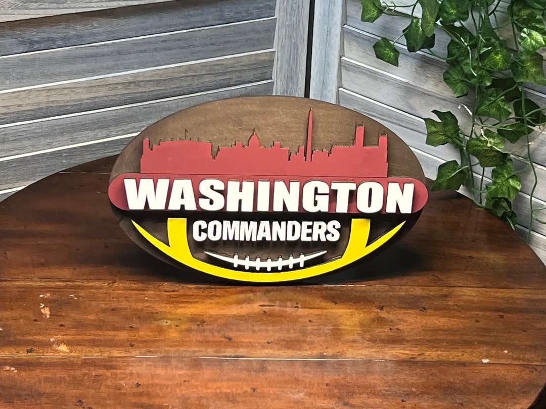 Washington Commanders Rustic Sign, Burgundy & Gold Home Decor, Gameday ...