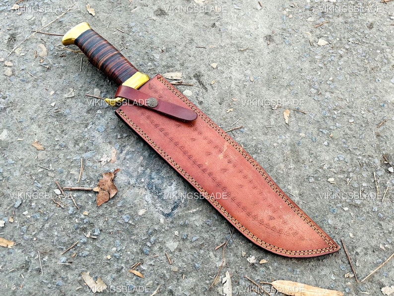 18in Custom Handmade D2 Steel Hunting Mirror Polish Crocodile Dundee ...