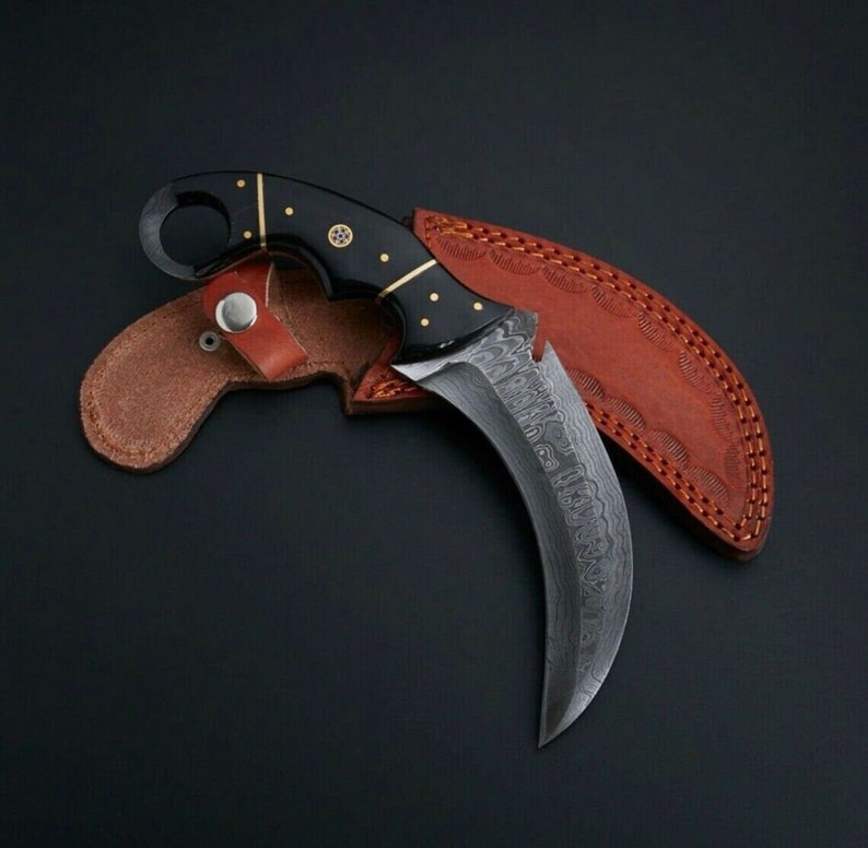 Custom Handmade Damascus Steel Karambit Hunting Knife With - Etsy