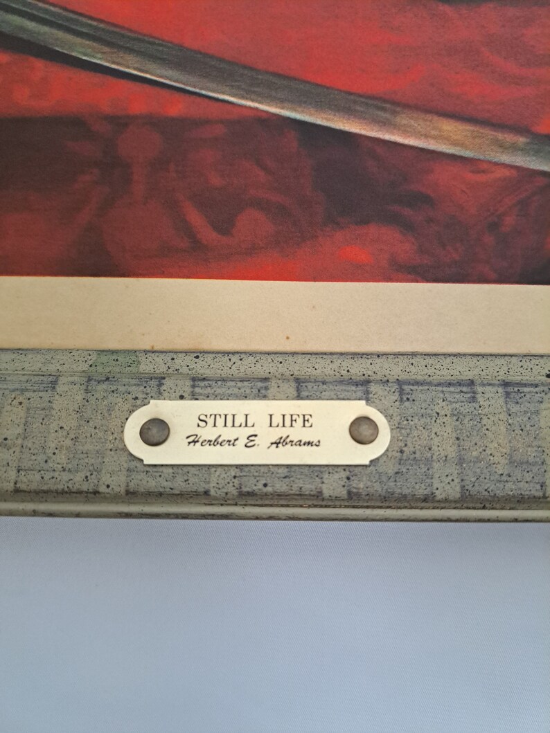 Rare Vintage 2 15.5x13.5 Artist Signed Herbert E. Abrams still Life ...
