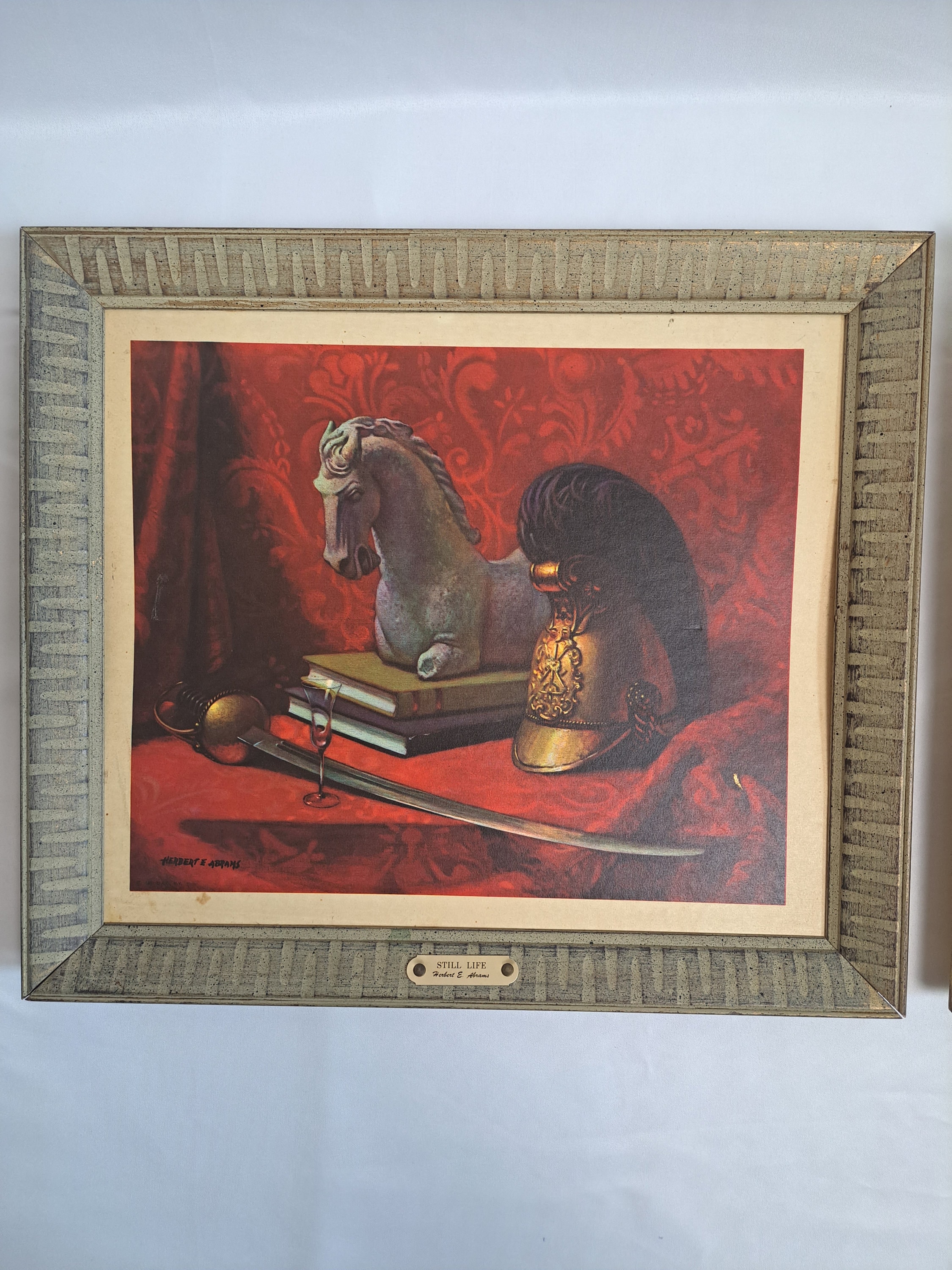 Rare Vintage 2 15.5x13.5 Artist Signed Herbert E. Abrams still Life ...