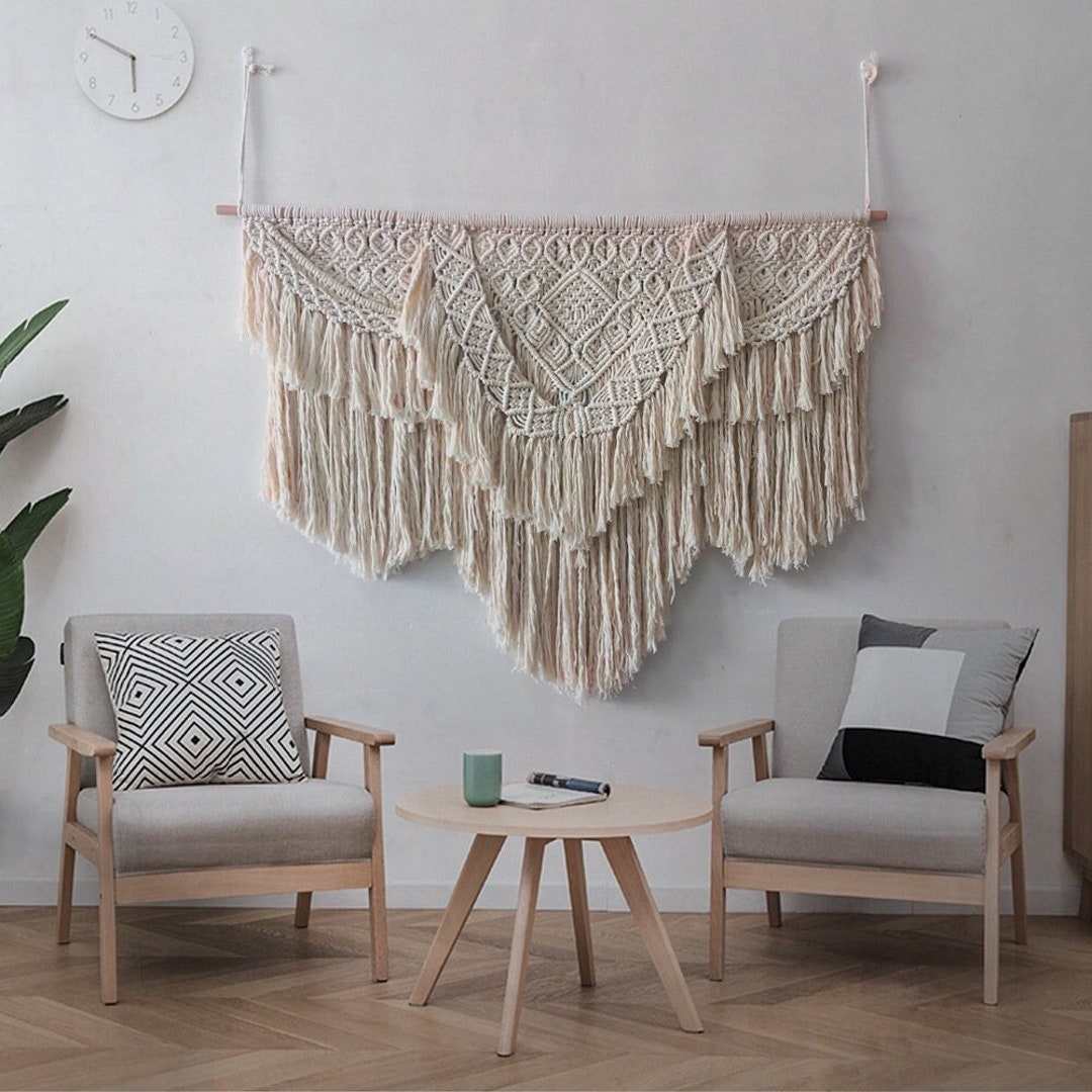 Boho Large Macrame Wall Hangingfringe Tassel Macrame Wall - Etsy