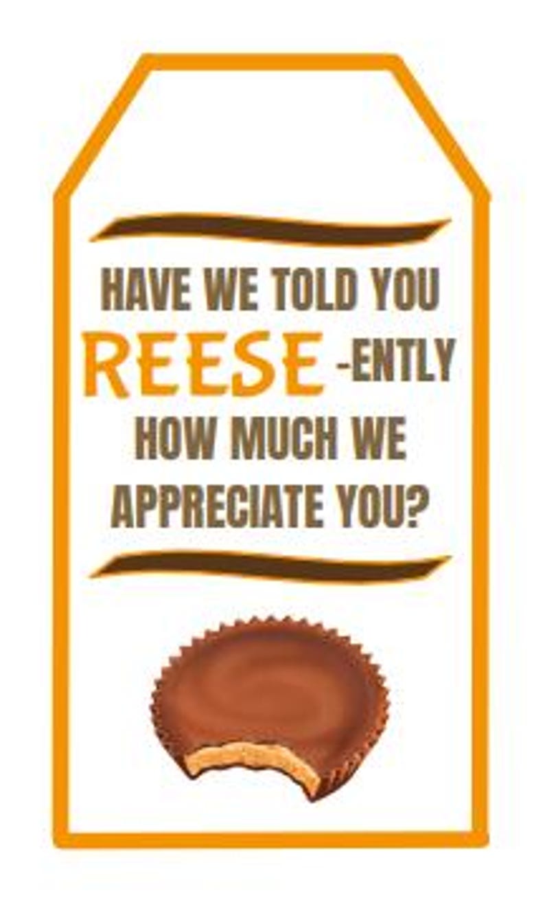 Employee Candy Bar Gift Tags, Employee Appreciation Tag Bundle - Etsy