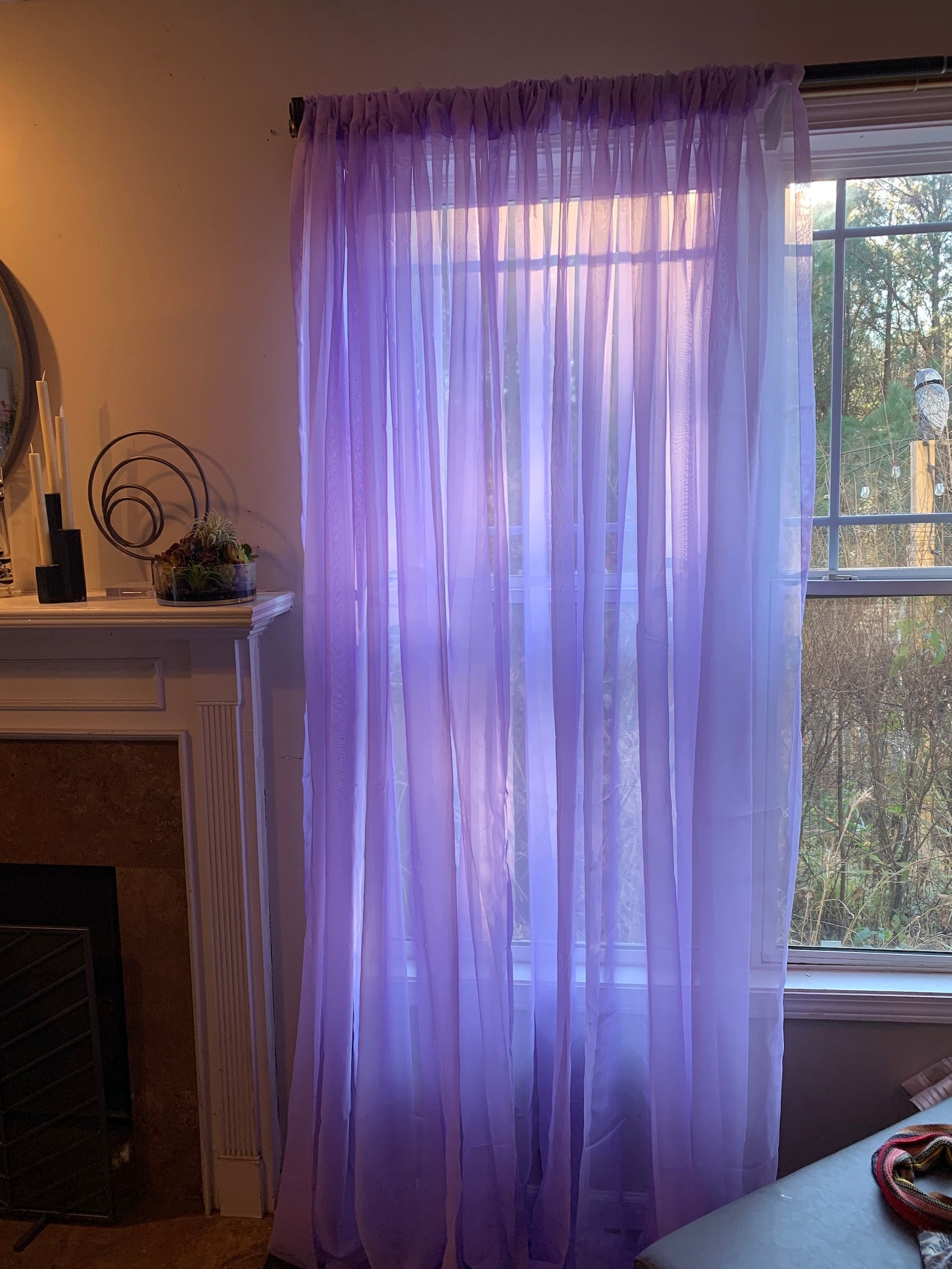 A Pair of Lilac Purple Sheer Panels ( 5 Pair in Stock) - Etsy