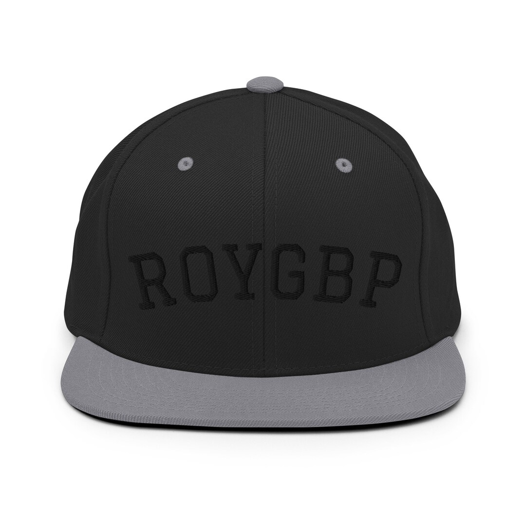 Snapback Hat Quiet Pride ROYGBP Two-tone Hat, Discreet Pride, Black on ...