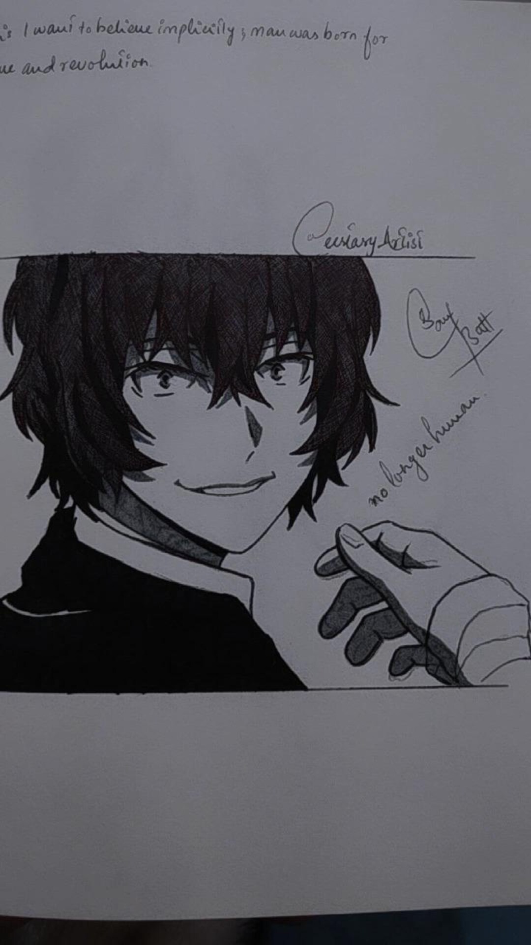Mini Dazai Drawings Pack With Stickers - Etsy