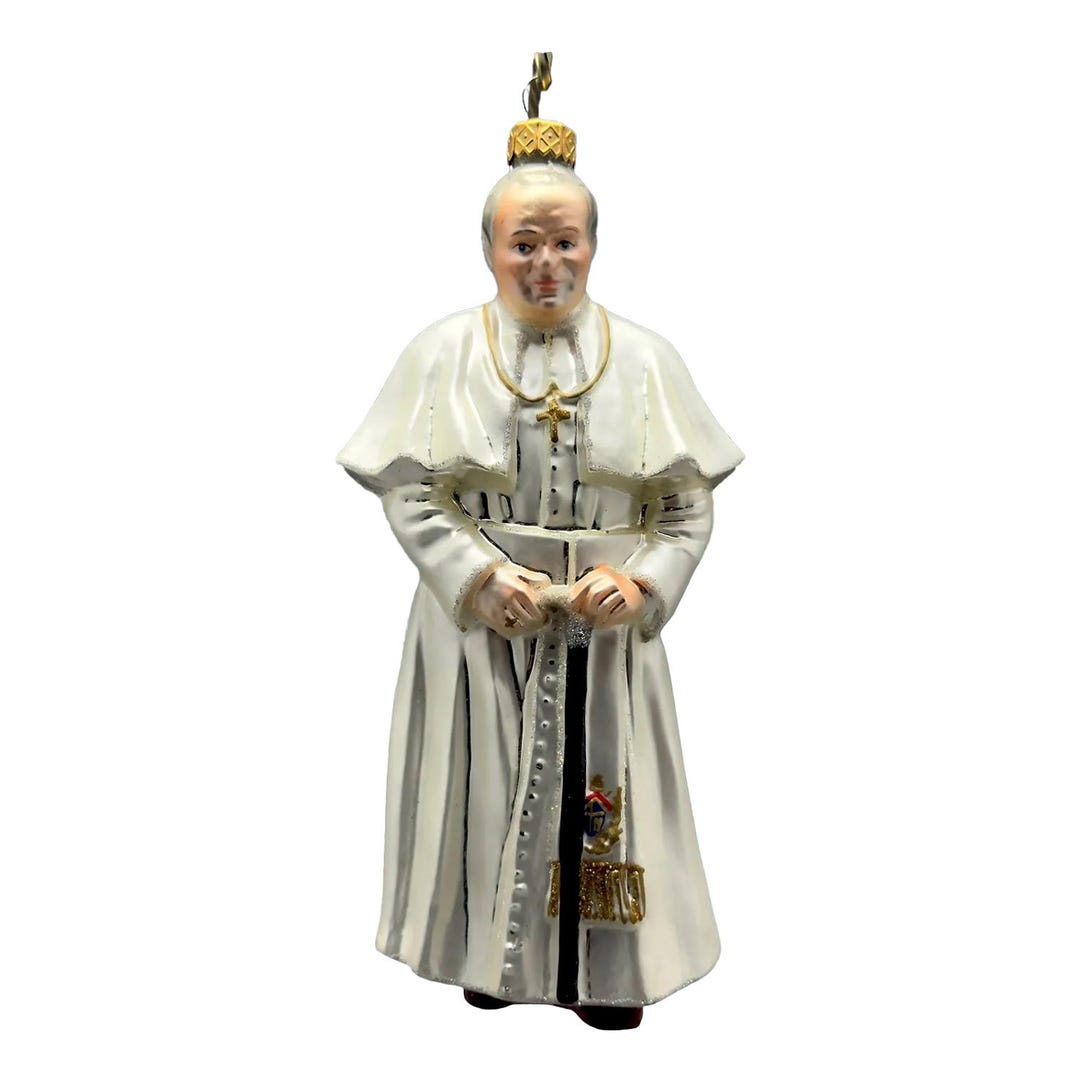 Kaminski Sacred Art Ornaments - Pope John Paul II With Walking Stick ...