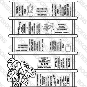 Printable Stephen King Novels Bookshelf Reading Checklist - Etsy