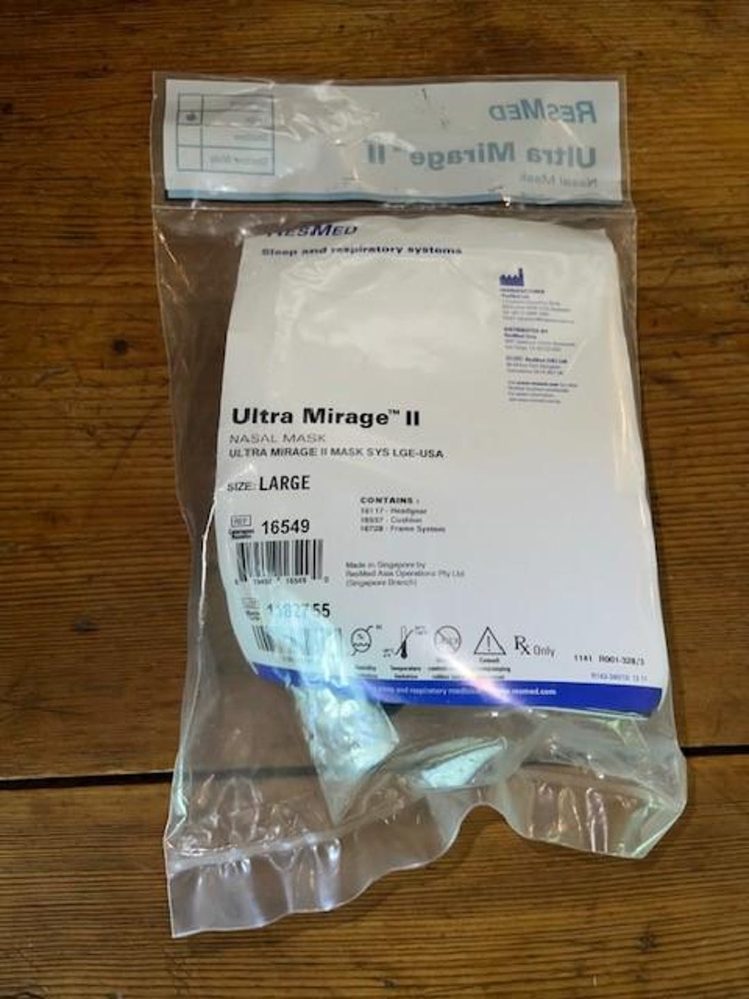 Resmed Ultra Mirage II Nasal Mask System Size Large REF: 16549, Factory ...