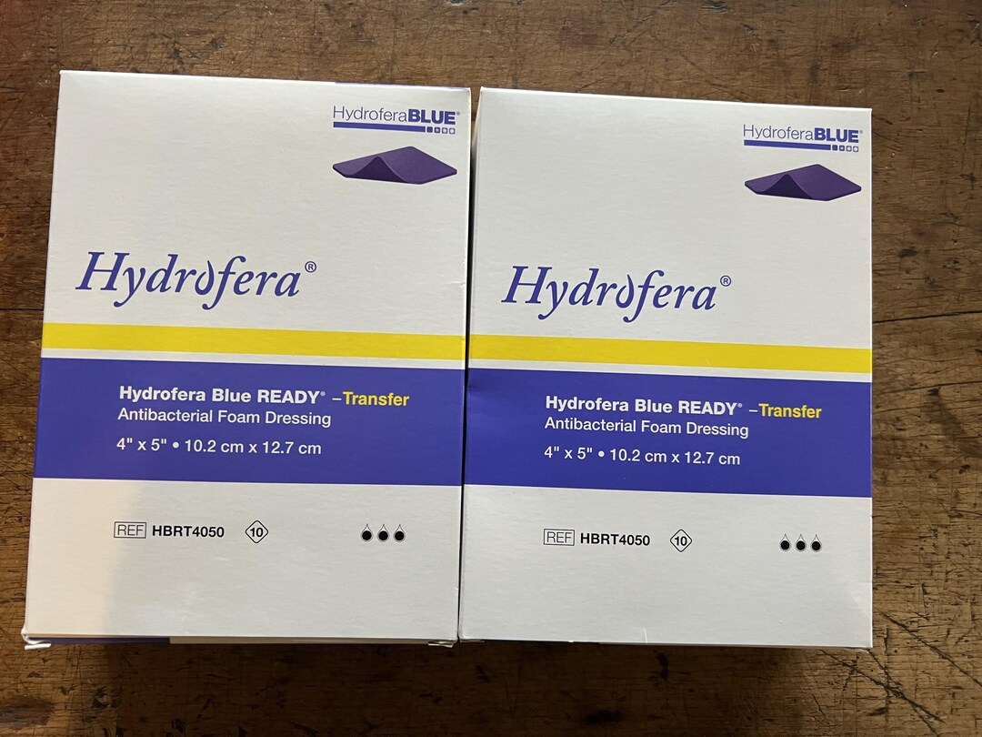 Hydrofera Blue Ready-transfer Antibacterial Foam Dressings 4" X 5" (2 ...