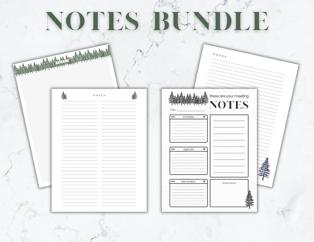 Notes Template Column Notes Template Blank Page Notes Template Meeting ...