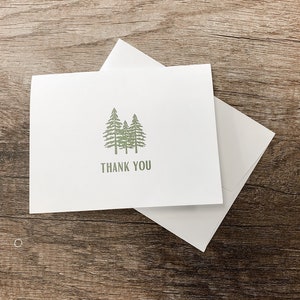 Printable Thank You Card Trees Thank You Card Printable Green Thank You ...