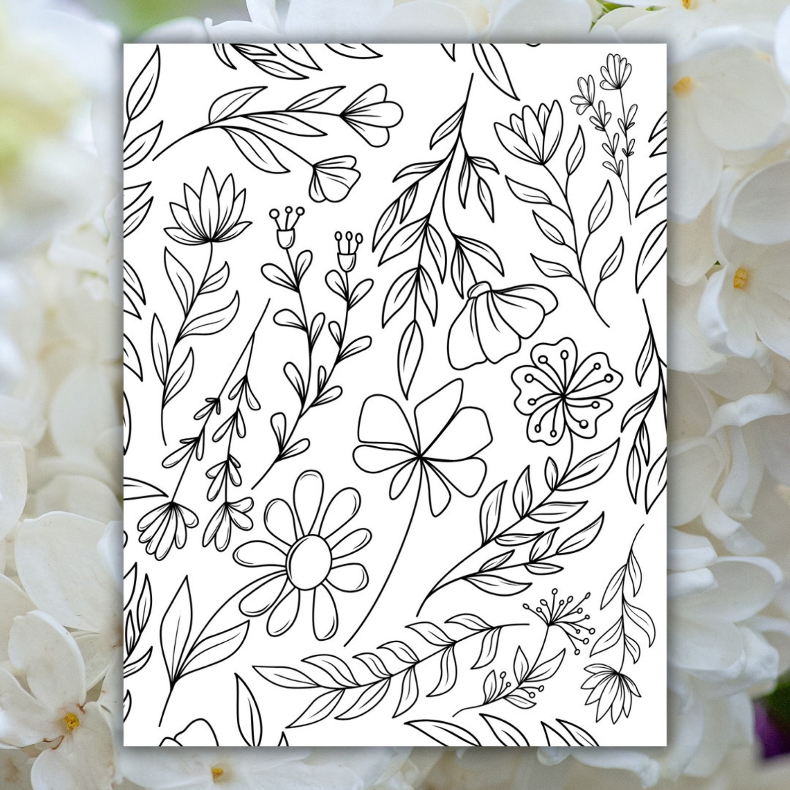 Nature Coloring Page Bundle Creative Activity Pages Coloring - Etsy