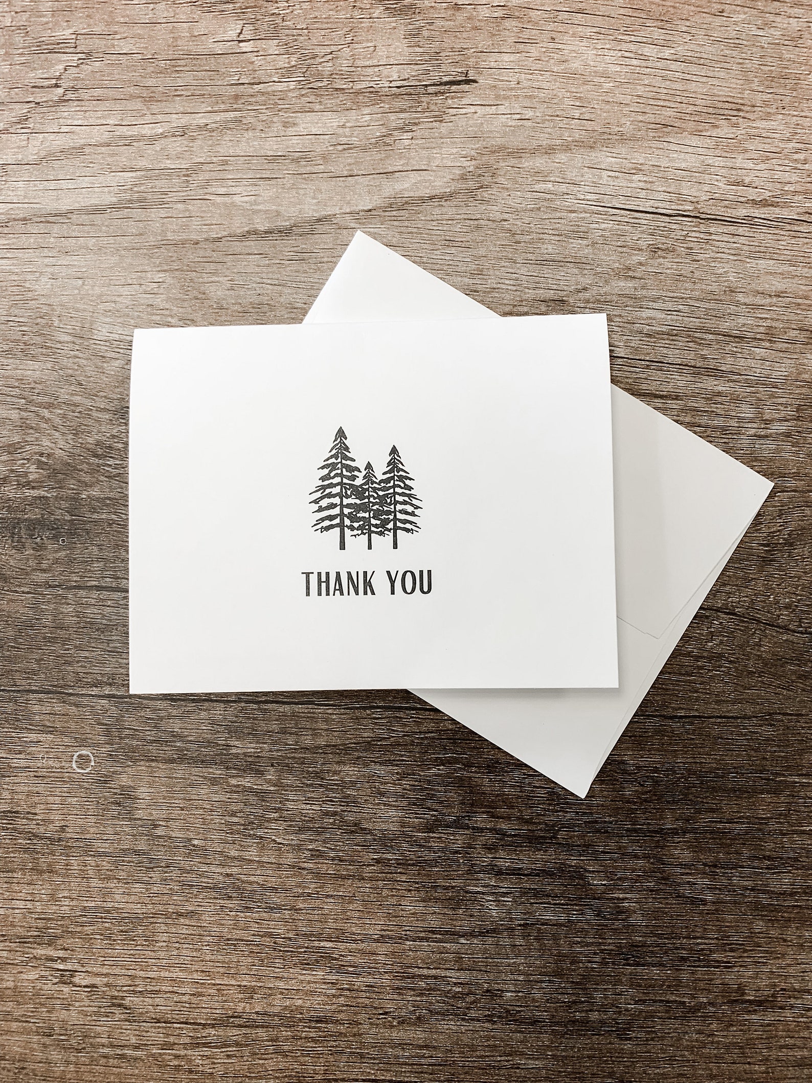 Printable Thank You Card Trees Thank You Card Printable Green - Etsy