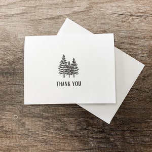 Printable Thank You Card Trees Thank You Card Printable Green Thank You ...