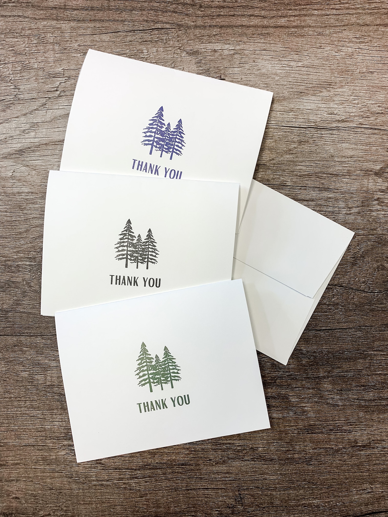 Printable Thank You Card Trees Thank You Card Printable Green - Etsy