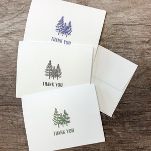 Printable Thank You Card Trees Thank You Card Printable Green Thank You ...