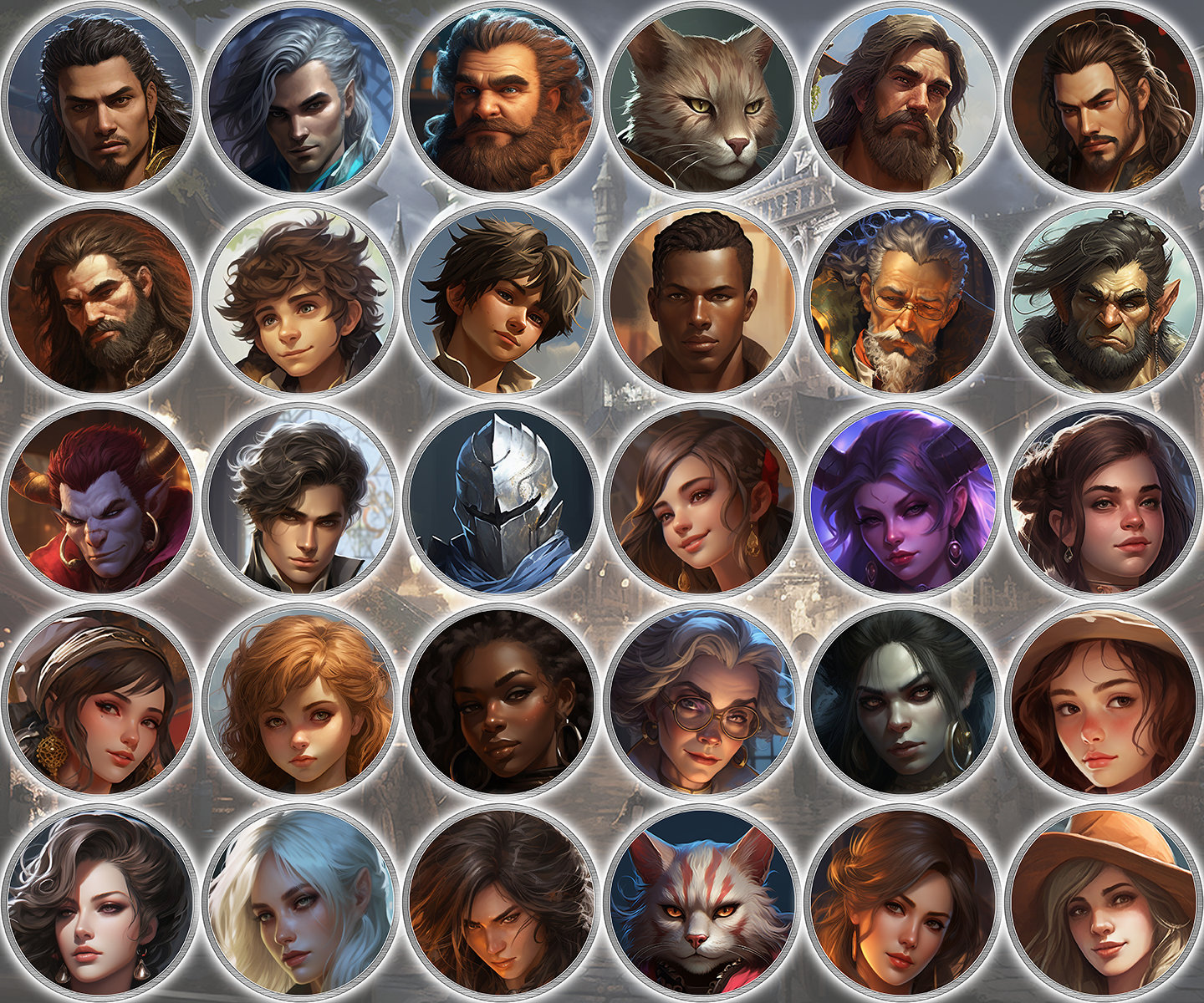 Dnd Character NPC Art Portraits Bundles Vol. 1, Townsfolk, NPC ...