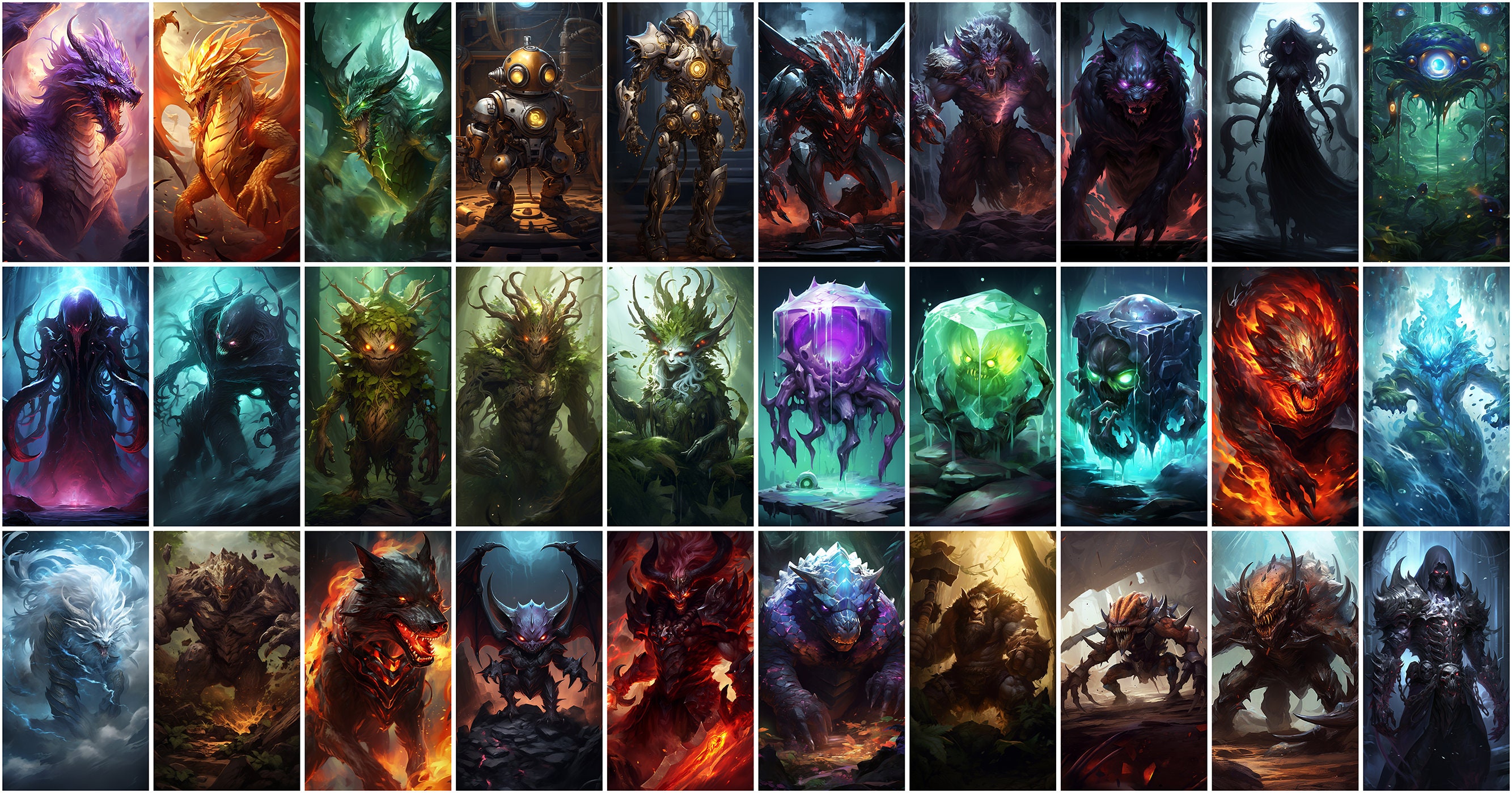 Dnd Monster Art Portraits Bundles Vol. 1 Creature - Etsy