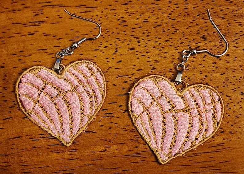 FSL Heart Concha Earrings - Etsy