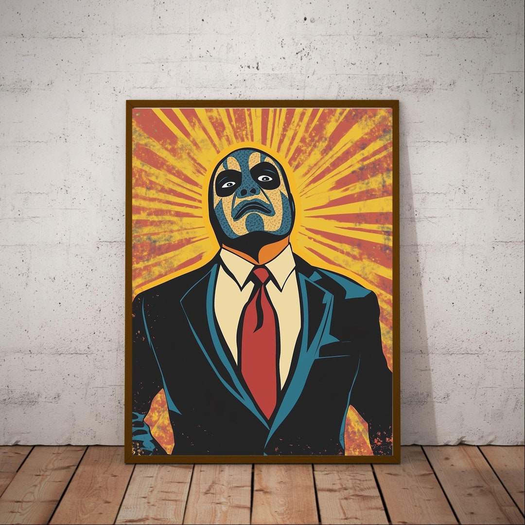 Luchador Art Print, Vintage Lucha Libre Art Print, Pop Art Print, Lucha ...