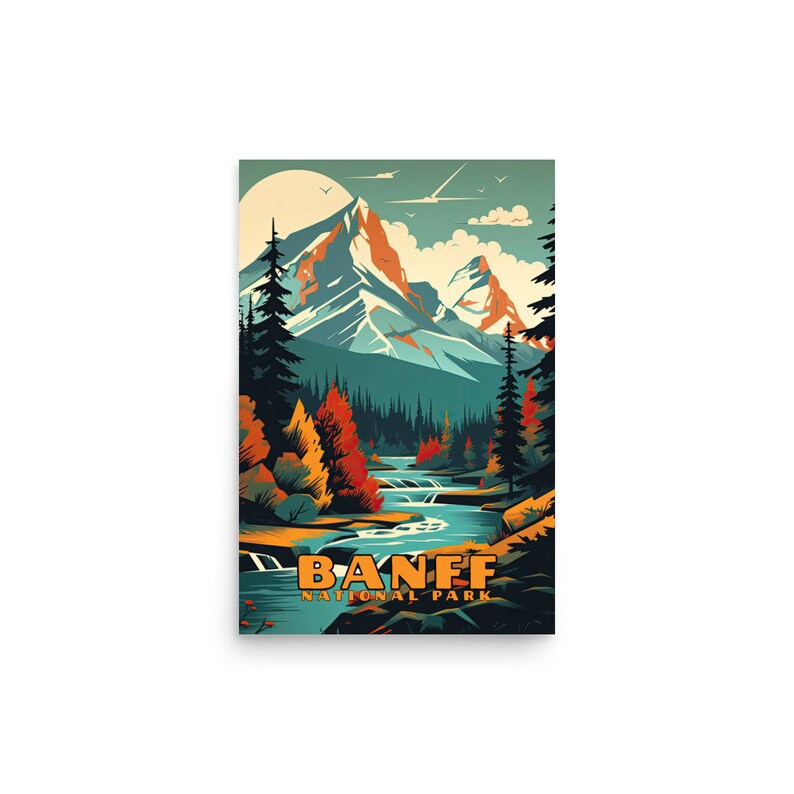Banff National Park Poster I Banff Print National Park - Etsy