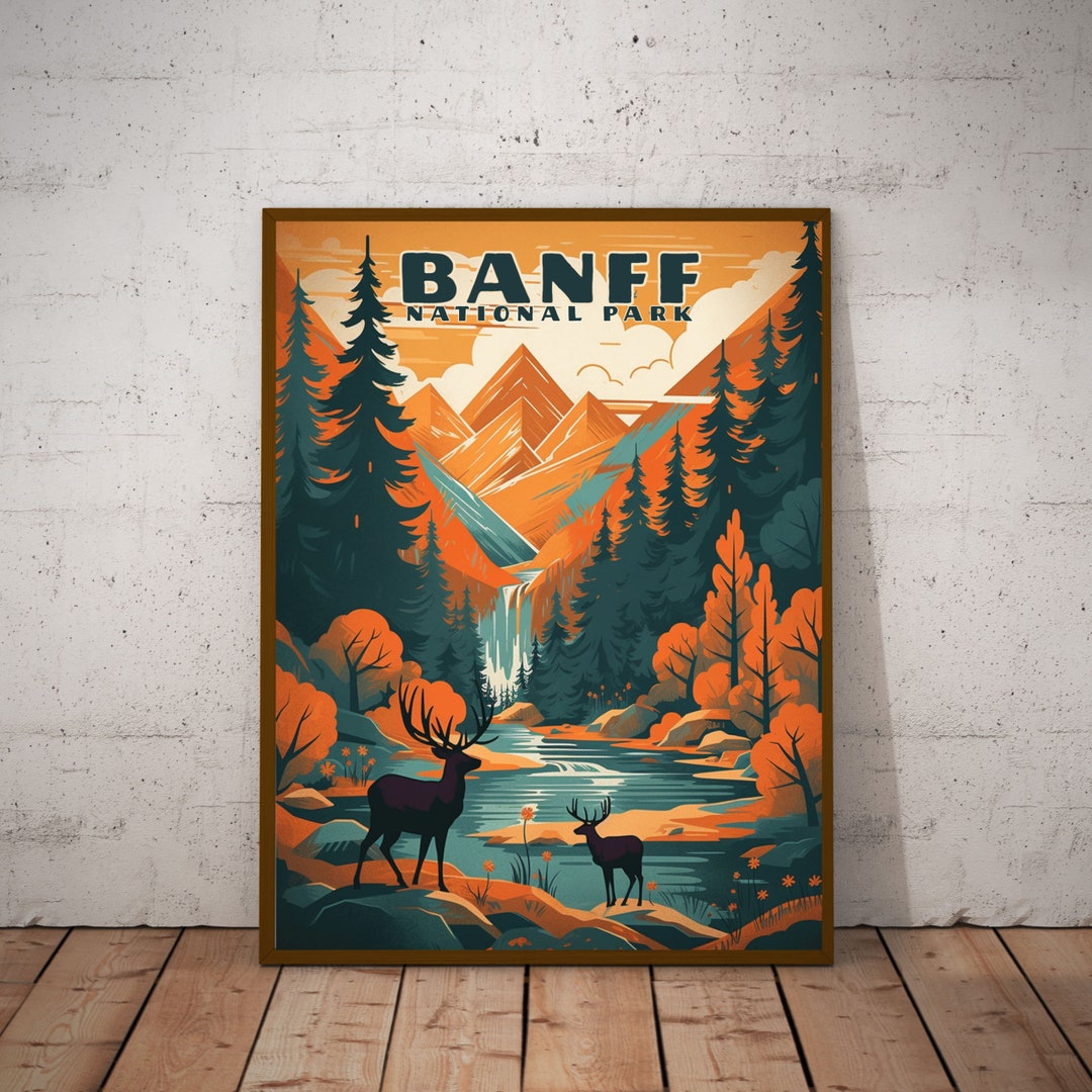 Banff Print National Park Poster Canadian Travel Print Banff Canada ...
