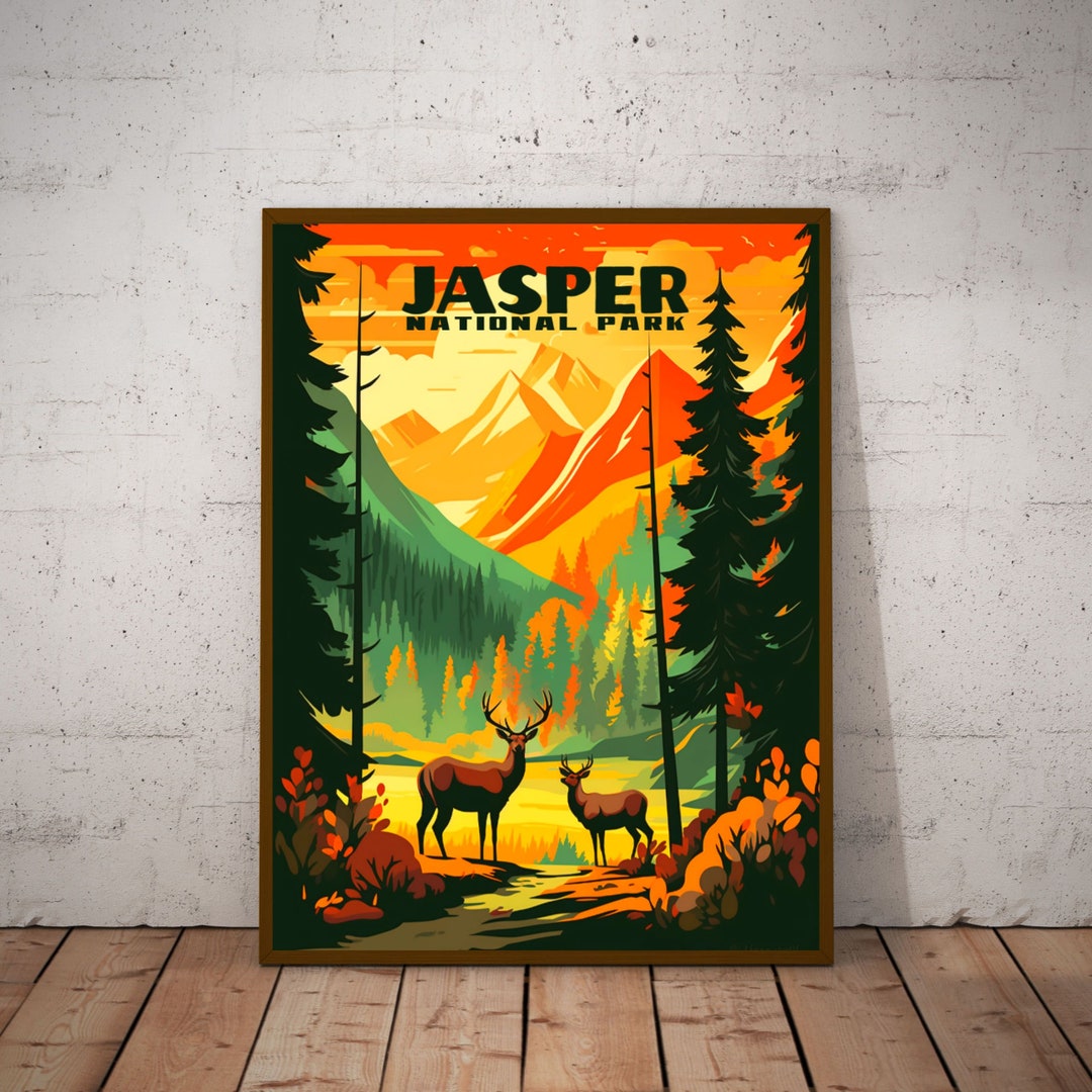 Jasper National Park Print I Jasper National Park Poster I Jasper Wall ...